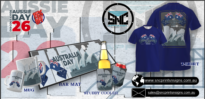 Australia Day Merchandise – SnC Prints n Signs