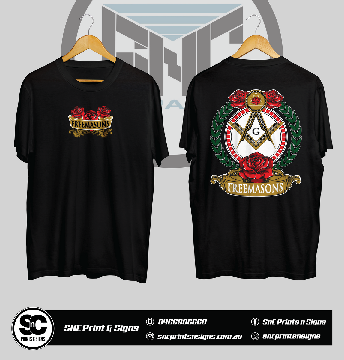 Freemason with Rose – SnC Prints n Signs