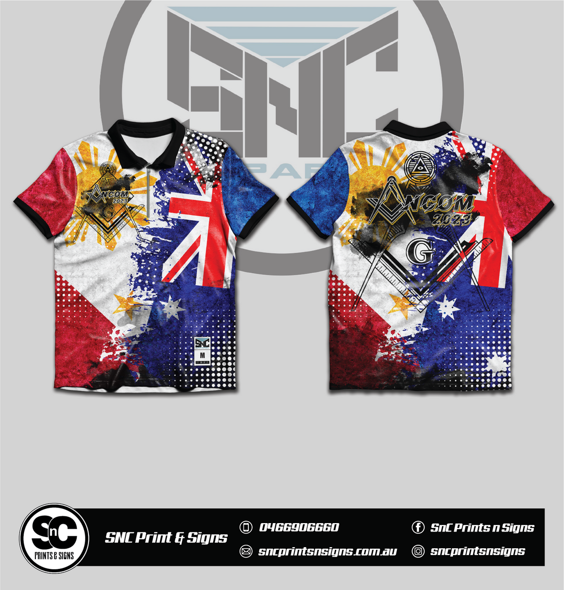 Last Stock Sale 2023 Ancom Australian Freemason Polo Shirt – SnC Prints ...